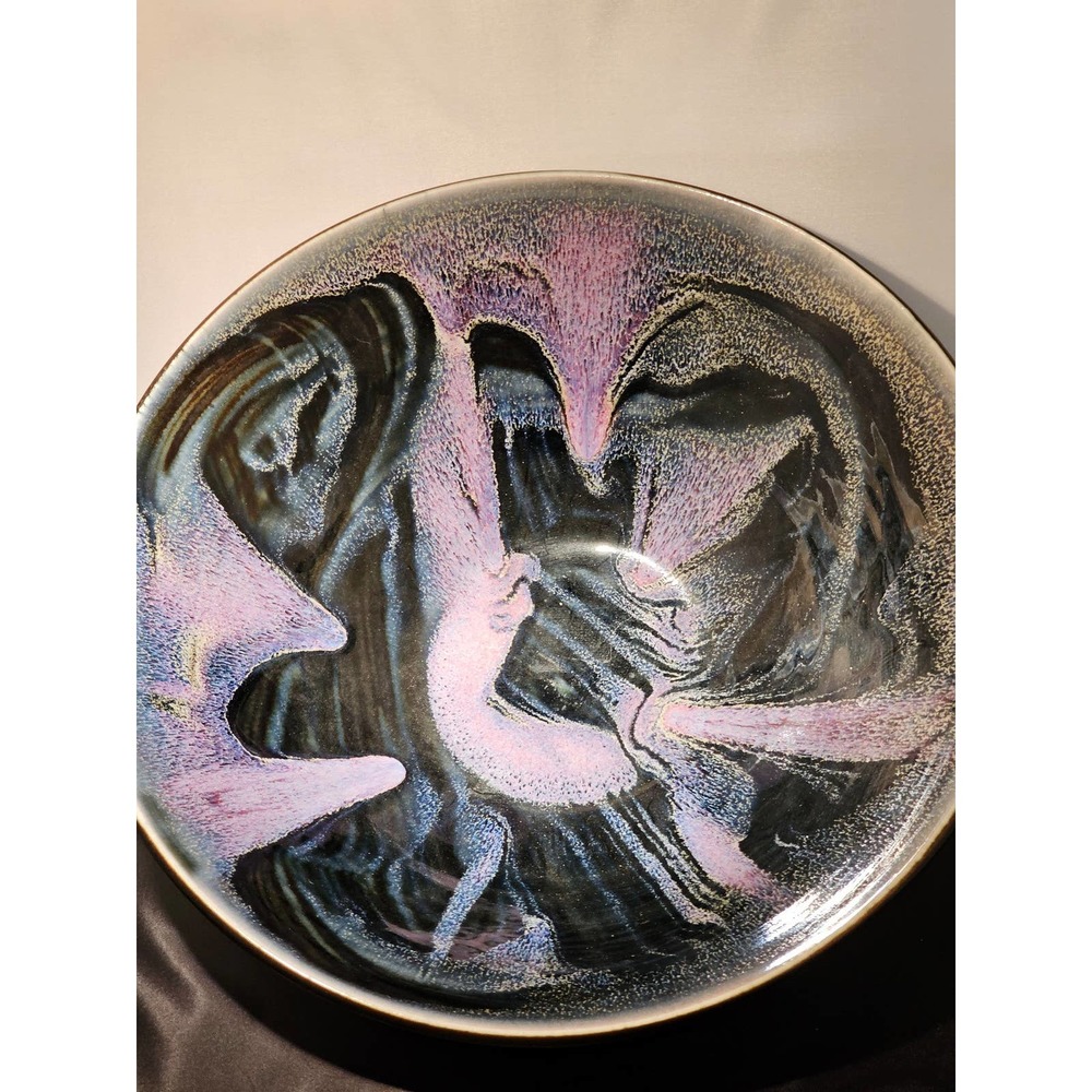 Matthew Patton Art Glazed Ceramic Pottery Deep Footed… - Gem